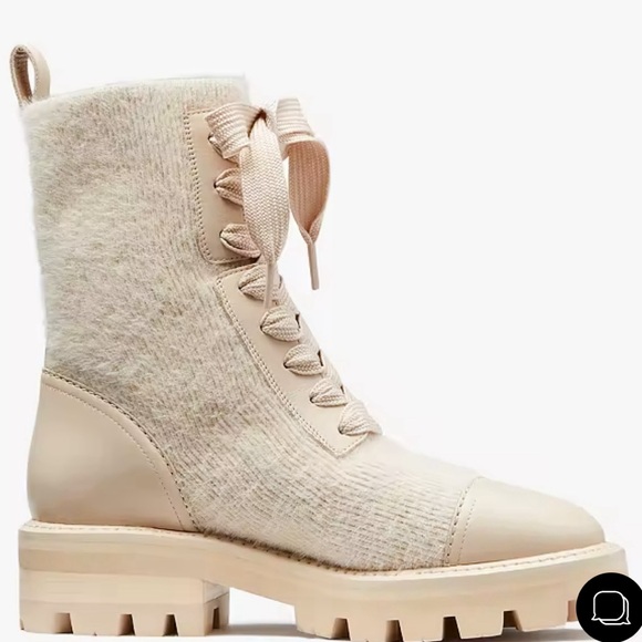 kate spade | Shoes | Winton Lug Booties Cream Beige | Poshmark